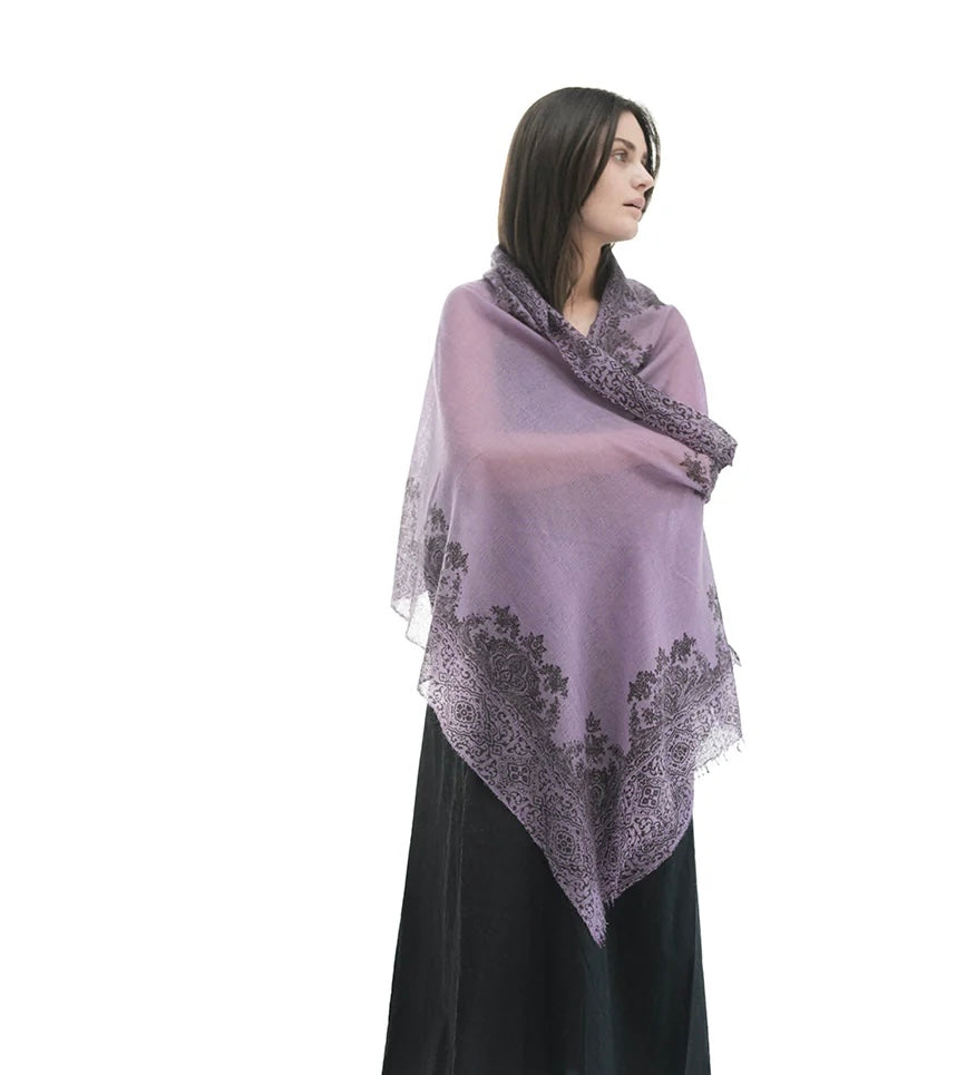 Cashmere Whisper Paisley Stole Scarf– Meg Cohen Design